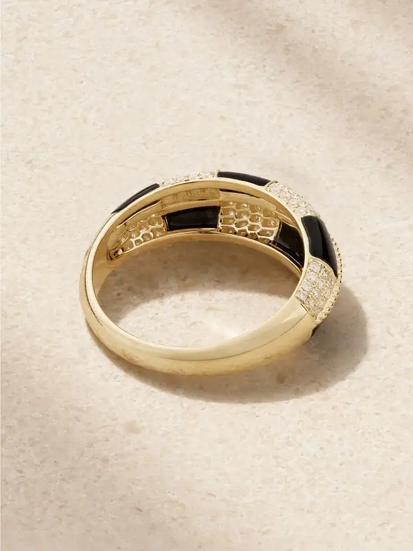 Yvonne Léon 9-karat Gold, Onyx And Diamond Ring