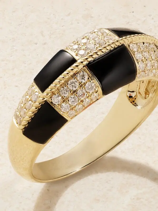 Yvonne Léon 9-karat Gold, Onyx And Diamond Ring