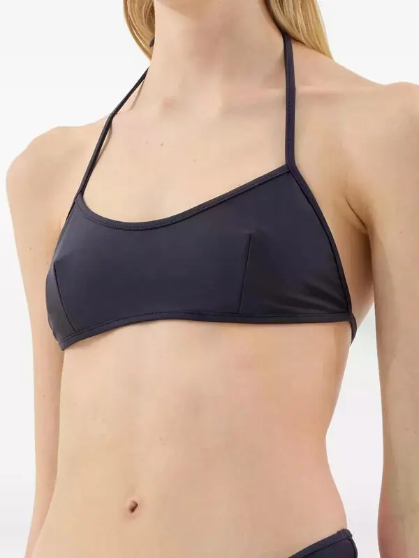 Sunnei Halterneck Reversible Bikini Top - Grey