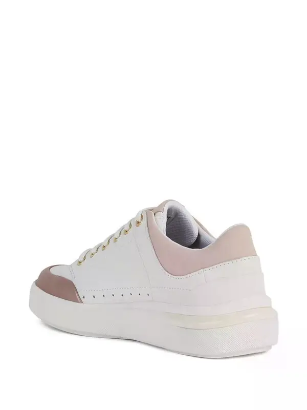 Geox Dalyla Lace-up Sneakers With Rose-gold Panelling