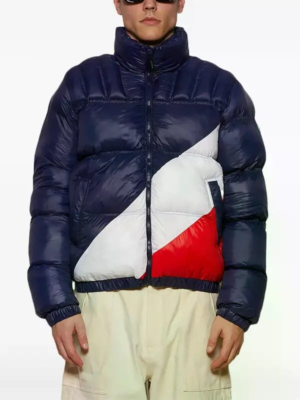 FILA Puffer Jacket With Diagonal Colour Block
