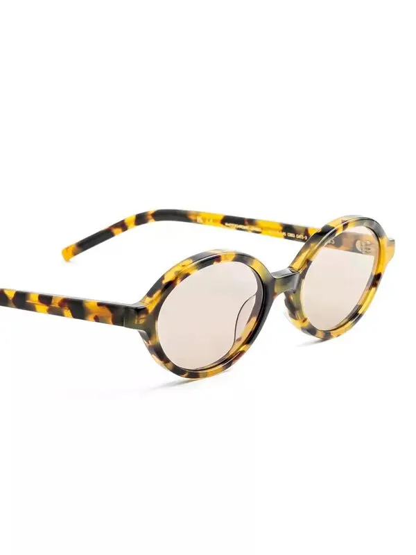 KALEOS Bless Oval-frame Sunglasses - Brown
