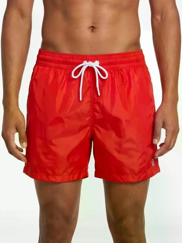 THE (ALPHABET) Drawstring Shorts - Red
