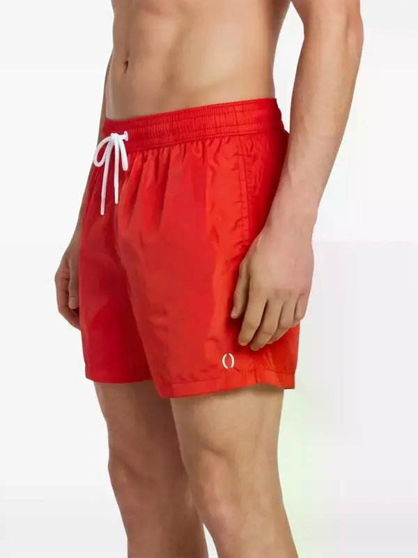 THE (ALPHABET) Drawstring Shorts - Red