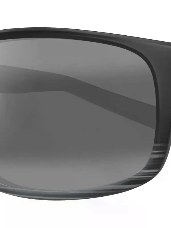 Maui Jim Kaiwi Striped Rectangle Sunglasses - Black