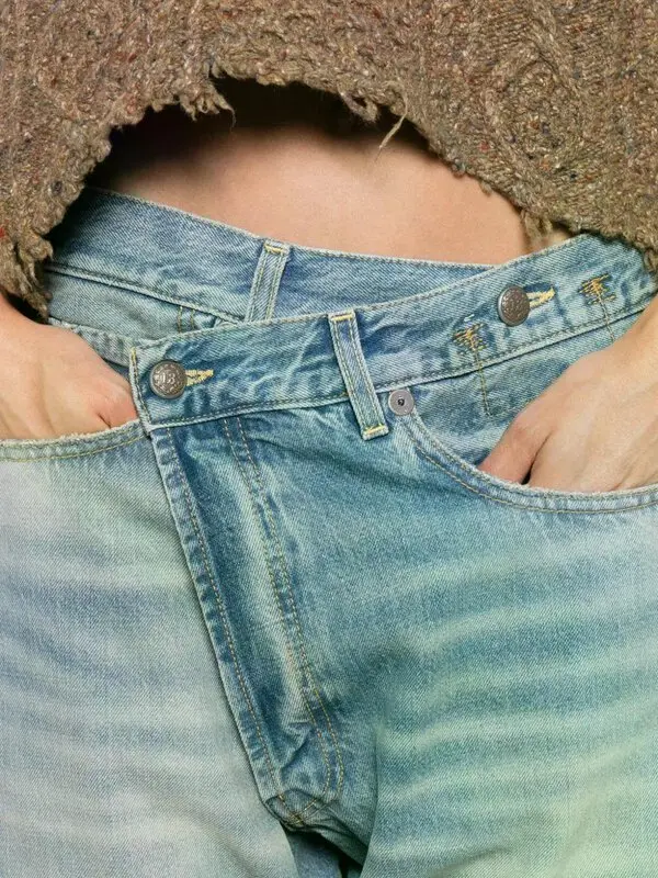 R13 Cross-waistband Jeans