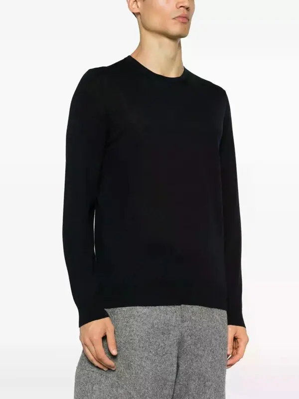 MODES Fine-knit Merino Wool Jumper - Blue
