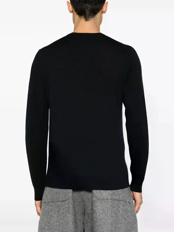 MODES Fine-knit Merino Wool Jumper - Blue