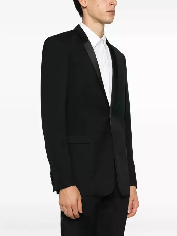 MODES Satin-trim Single-breasted Blazer