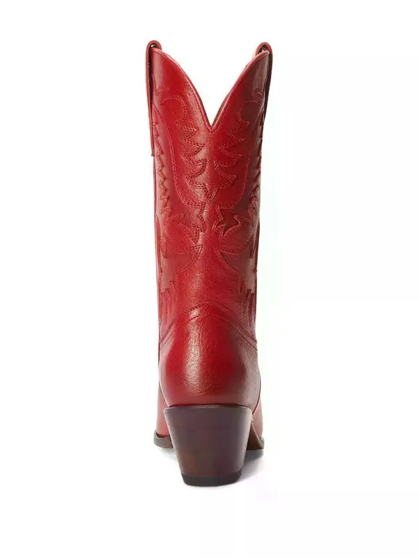 Polo Ralph Lauren Leather Embroidered Cowboy Boots