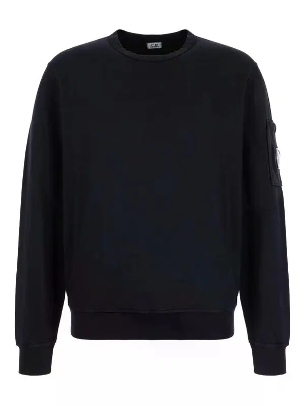 C.P. COMPANY Diagonal Raised Fleece Sweatshirt - Black