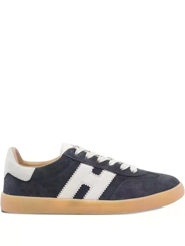 Hogan Suede Sneakers With H Logo Detail - Blue