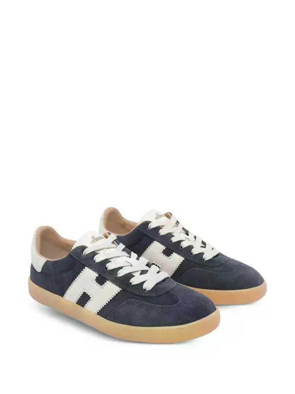 Hogan Suede Sneakers With H Logo Detail - Blue
