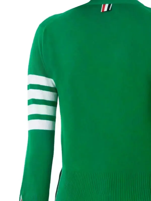 Thom Browne V-neck Cardigan With Logo Detail