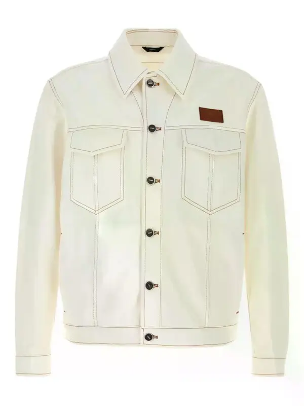 Fendi Contrast-stitch Denim Jacket