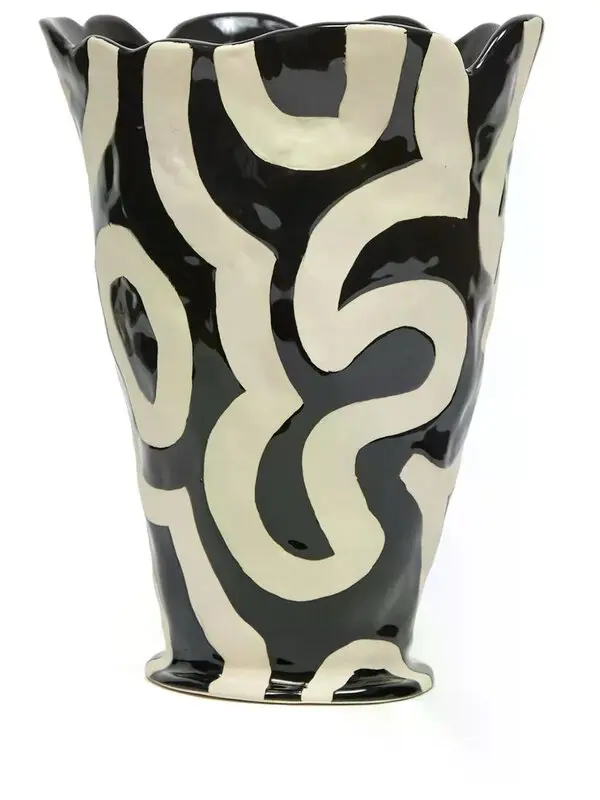 HAY Jessica Abstract-pattern Vase - Black
