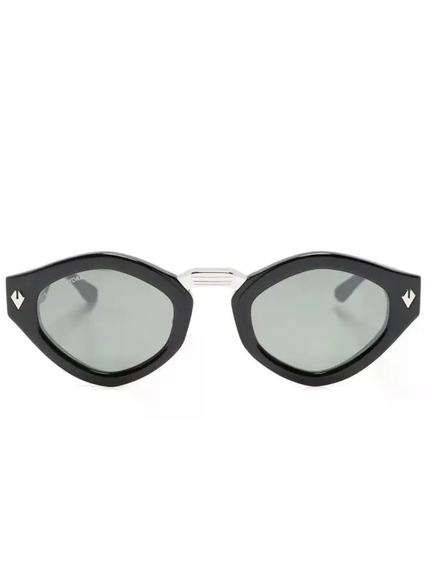 T HENRI EYEWEAR Oval Frame Sunglasses - Black