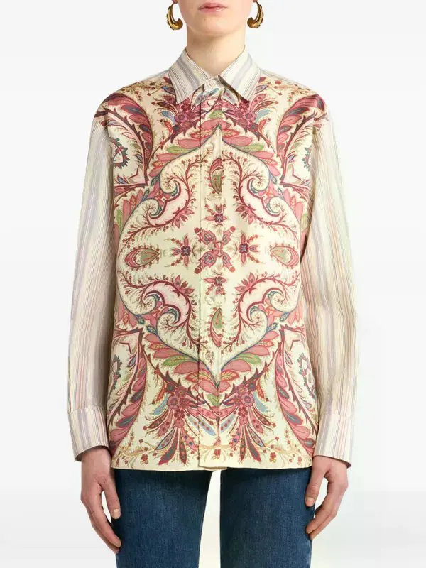 Etro Paisley Print Shirt - Neutrals