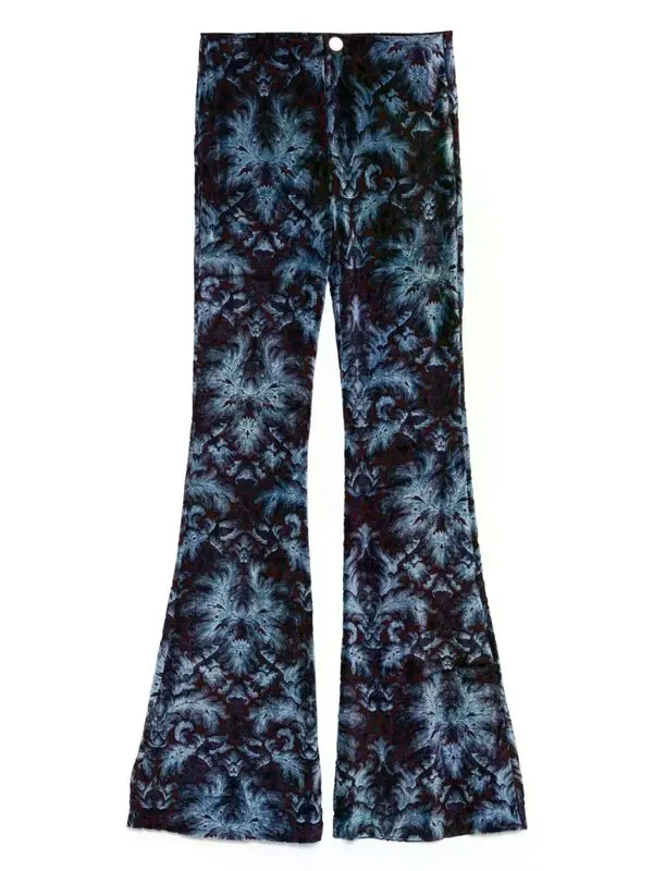 Etro Abstract Pattern High Waist Flared Trousers