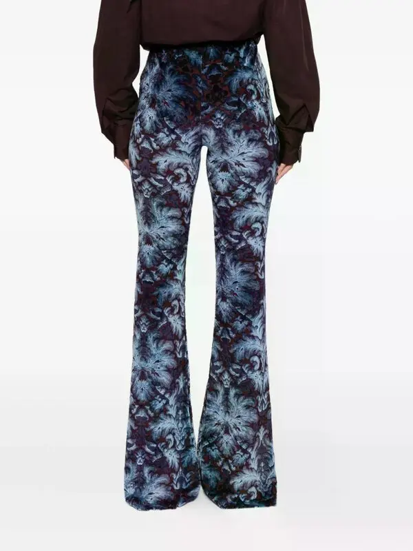 Etro Abstract Pattern High Waist Flared Trousers