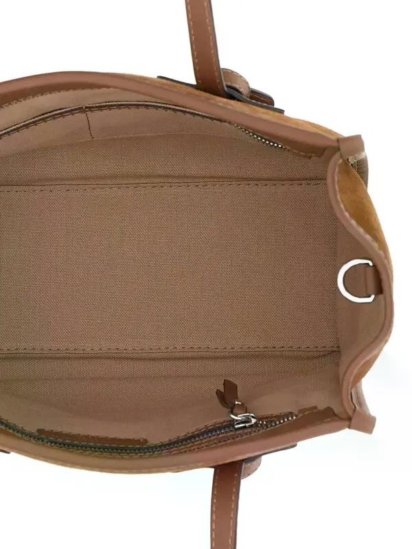 GIANNI CHIARINI Suede Tote Bag With Knotted Detail - Brown