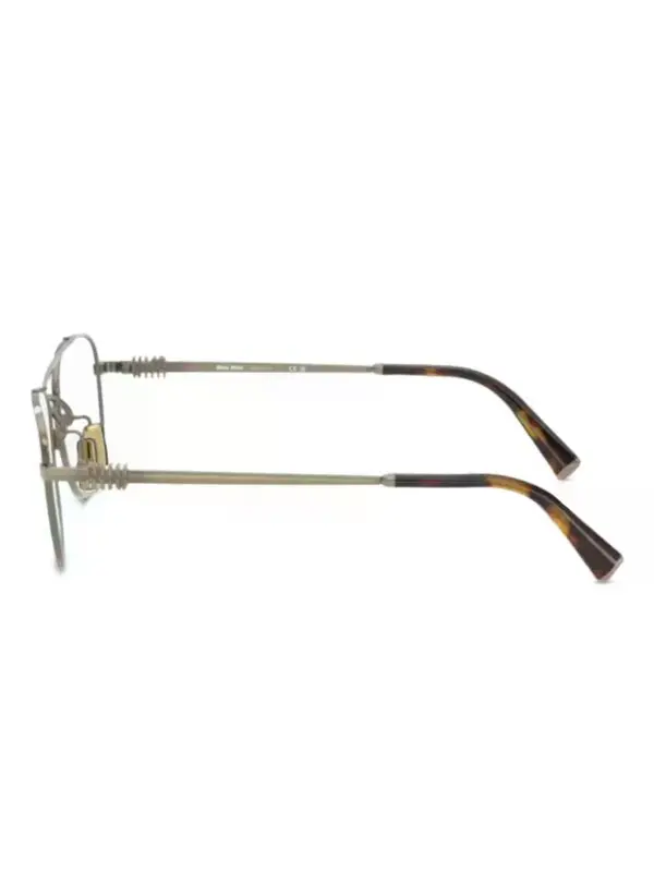 Miu Miu Square-frame Glasses - Gold