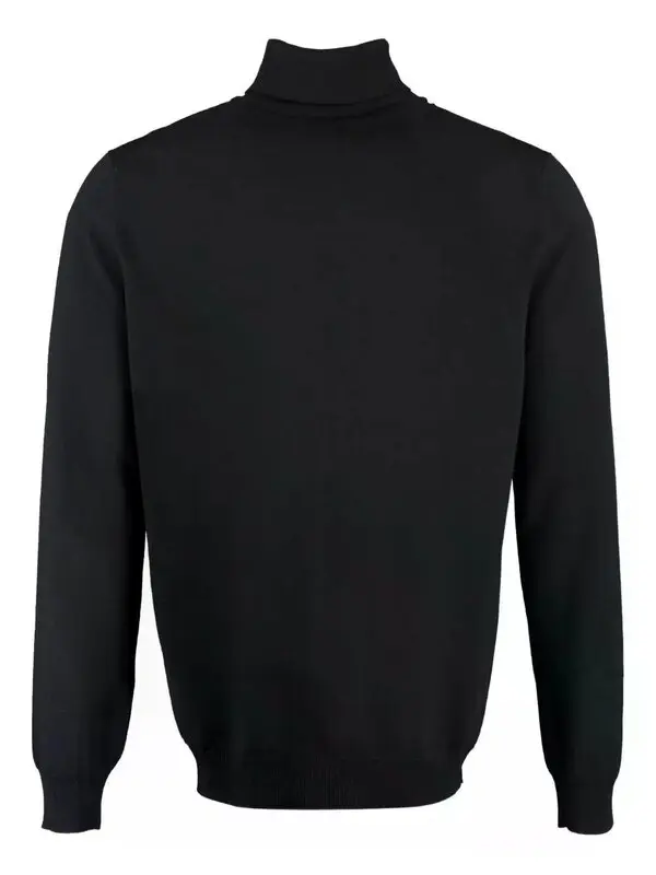 THE (ALPHABET) Turtleneck Wool Sweater - Black