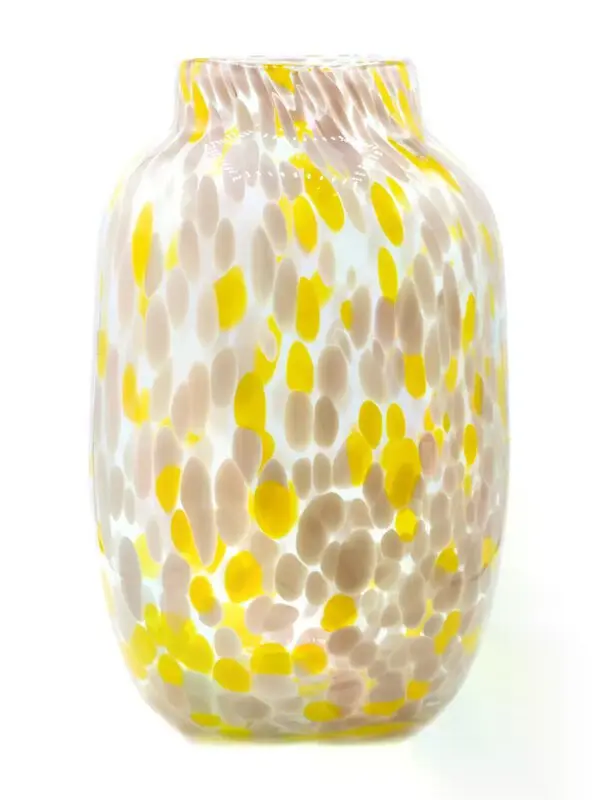 HAY Paint-splatter Glass Vase - Yellow