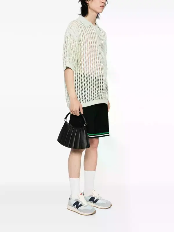 Lacoste Small Pleated Messenger Bag - Black