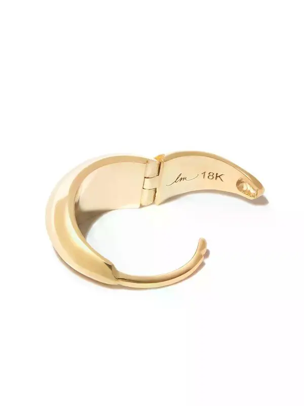 Lizzie Mandler 18kt Yellow Crescent Hoop Earring - Gold