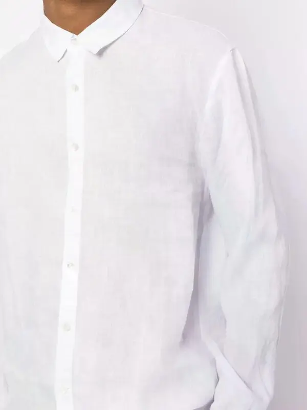 JAMES PERSE Long-sleeved Linen Shirt - White