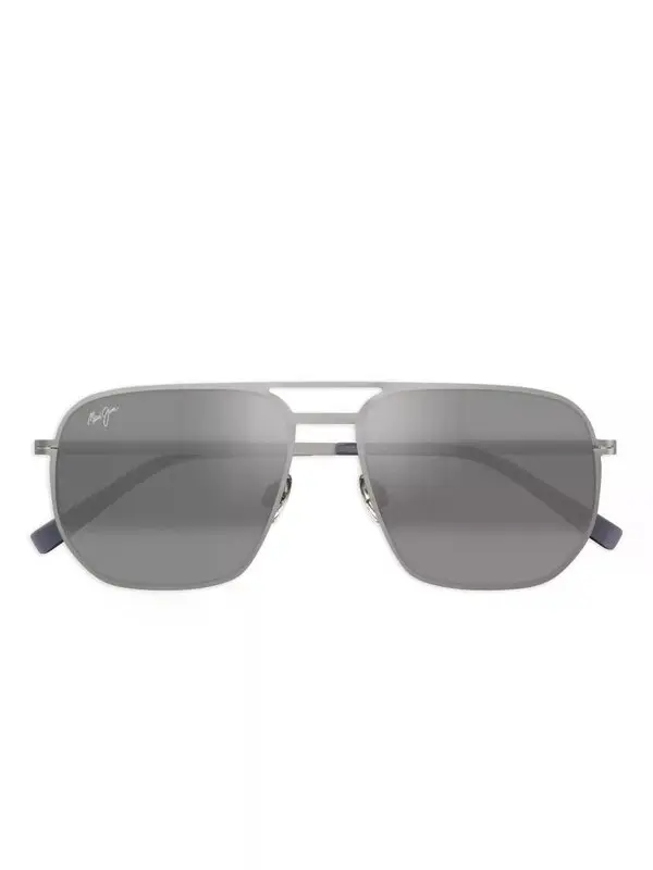Maui Jim Shark's Cove Square Sunglasses - Silver