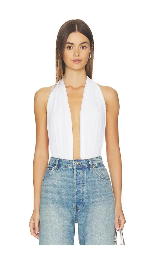 Norma Kamali Halter Bodysuit - White