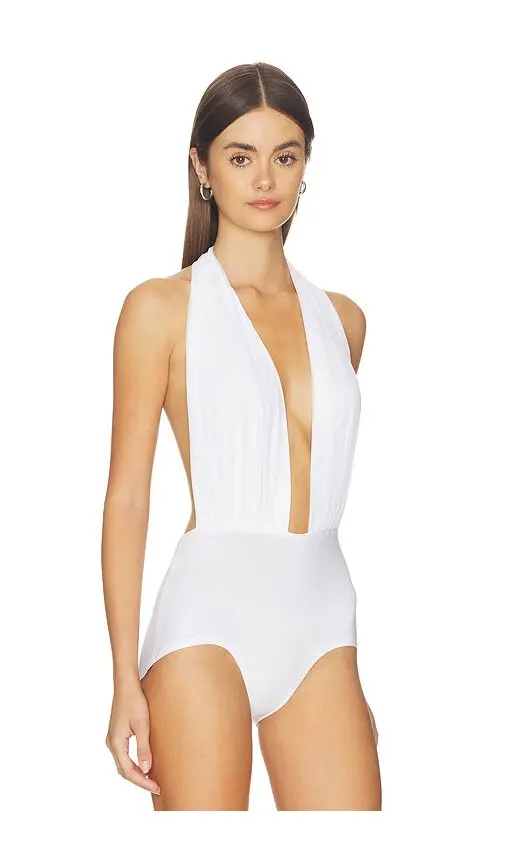 Norma Kamali Halter Bodysuit - White