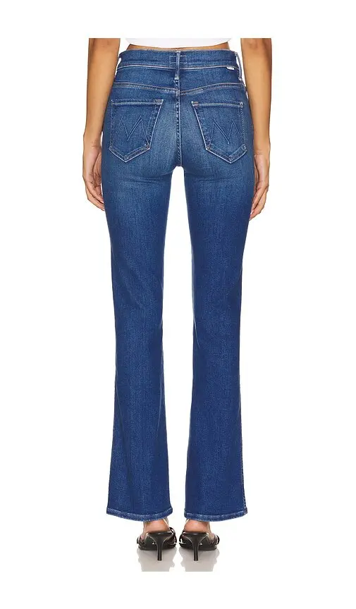 MOTHER The Mid Rise Smokin' Double Sneak Denim Trousers - Blue
