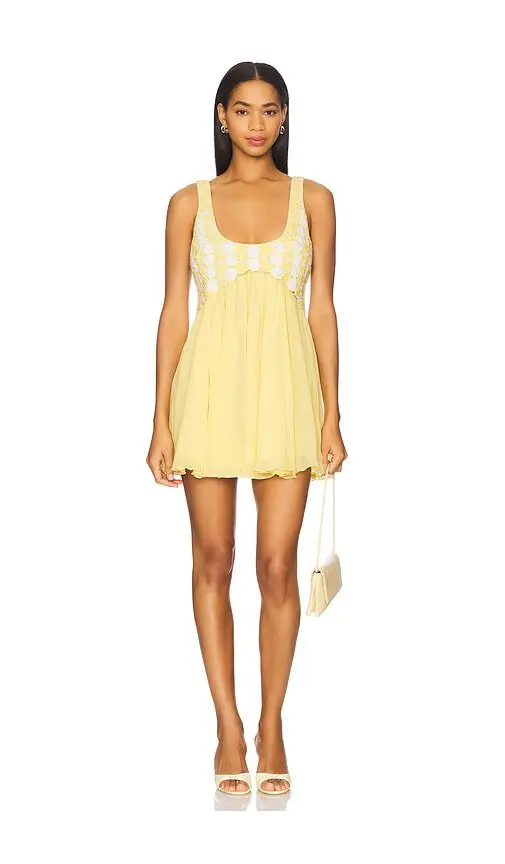 CAMILA COELHO Margarida Mini Dress - Lemon