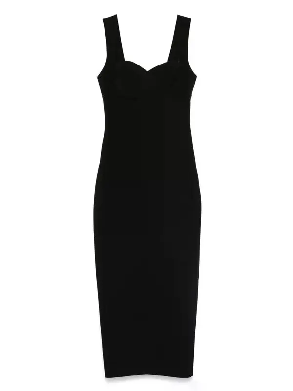 SILK LOVE & LACE Theodora Midi Dress - Black