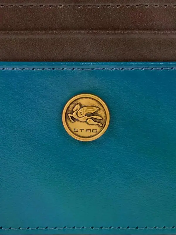 Etro Pegaso-plaque Cardholder - Blue