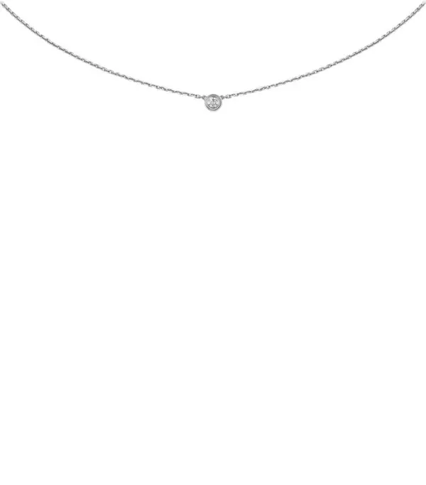 Cartier White Gold And Diamond Necklace - Silver