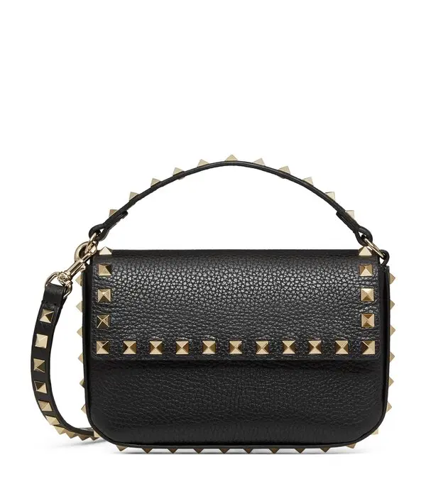 Valentino Garavani Leather Rockstud Cross-body Pouch - Black