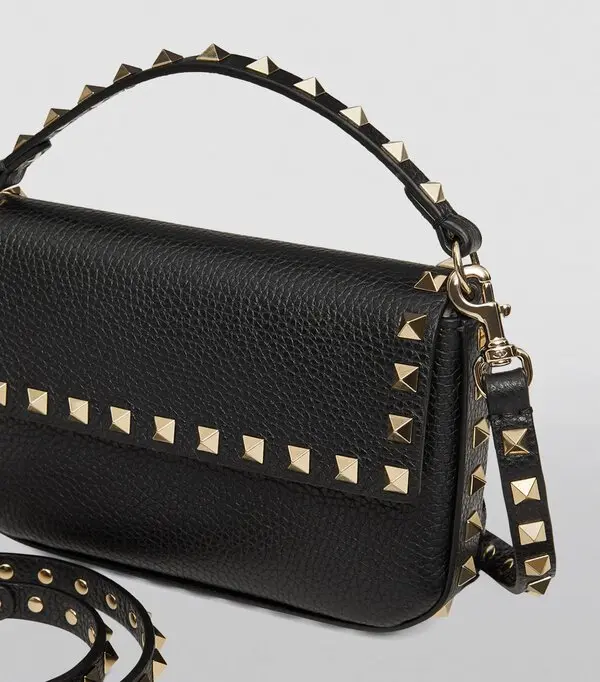 Valentino Garavani Leather Rockstud Cross-body Pouch - Black