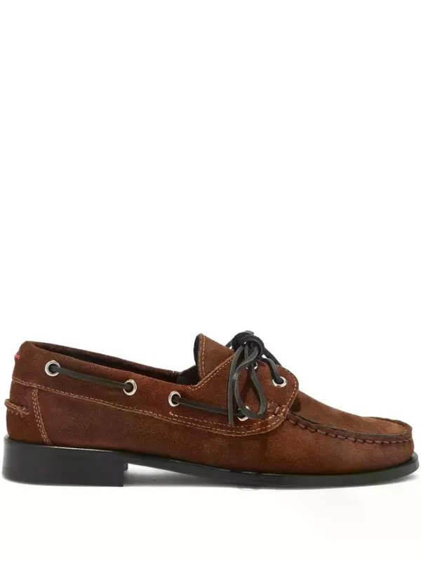 AeydĒ Harris Suede Lace-up Loafers - Brown