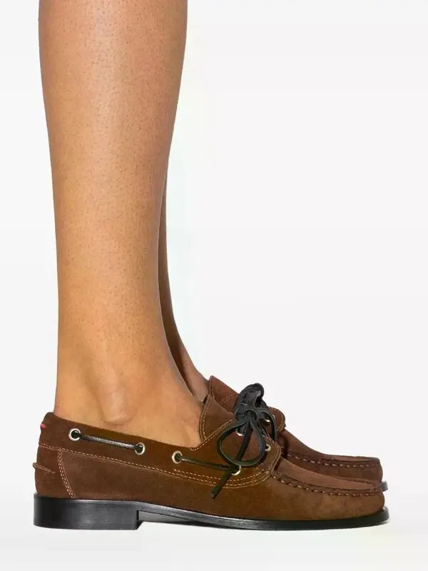 AeydĒ Harris Suede Lace-up Loafers - Brown