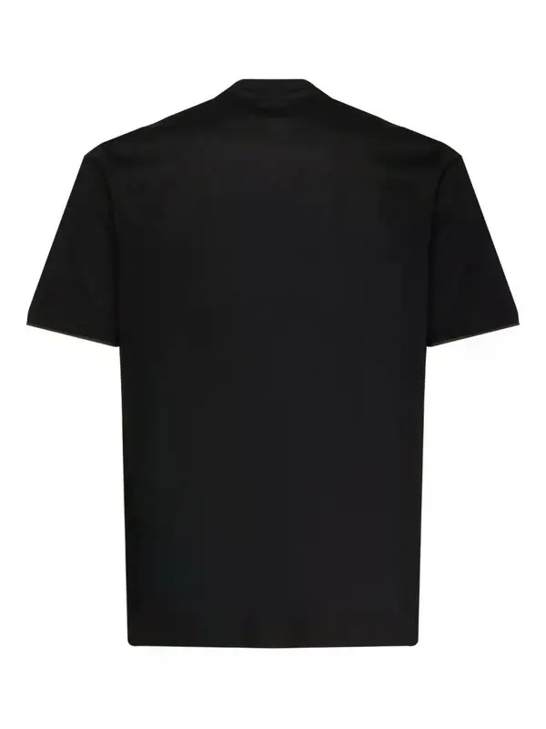 GIULIANO GALIANO Crew-neck Short-sleeve T-shirt - Black