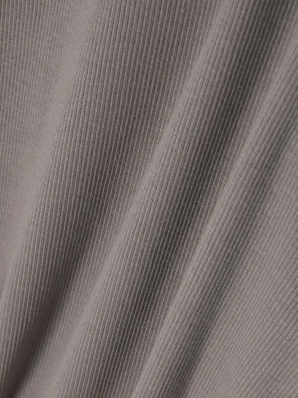 Alaïa Ribbed-knit Bodysuit - Gray