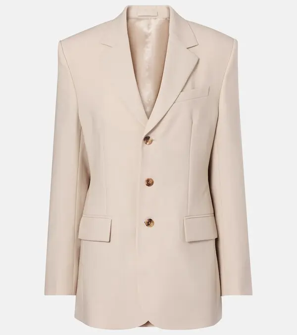 Wardrobe.NYC Virgin Wool Blazer - Beige