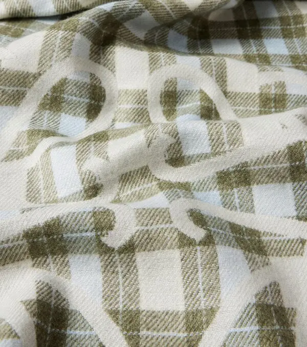 Loewe Anagram Checked Silk And Cashmere Scarf