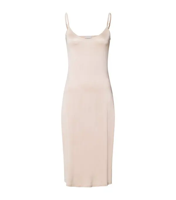 Hanro Satin Midi Dress - Beige