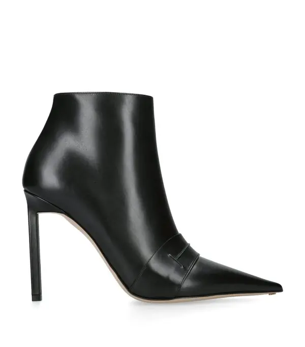 TOM FORD Leather Eva Ankle Boots - Black