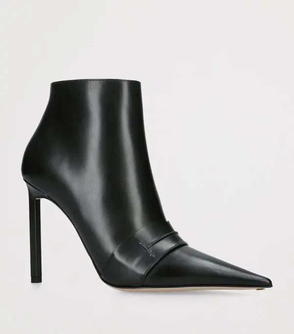 TOM FORD Leather Eva Ankle Boots - Black